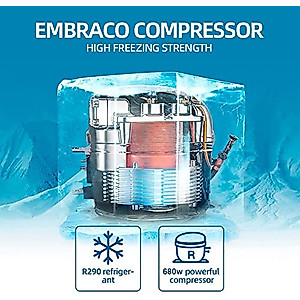 GSEICE Commercial Ice Maker Machine, 200lbs/24H Ice Machine with 80lbs Storage Ice Bin, Stainless Steel Big Storge Ice Maker Ideal for Home Coffee Shop Bars and Restaurant