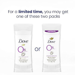 Dove Aluminum Free Deodorant for Women 24-Hour Odor Protection, Coconut and Pink Jasmine, 7.8 Oz, 3 Count