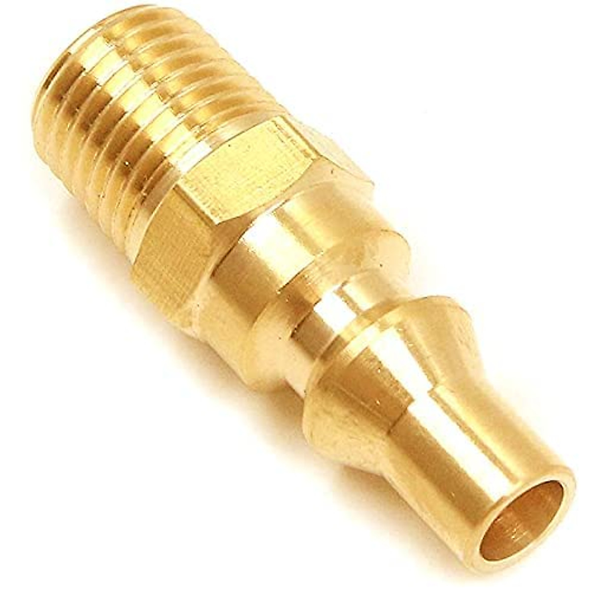 ANPTGHT 2PCS Propane Quick Connect Fitting Full Flow Male Plug with 1/4 Inch Male NPT Thread, Natural & Propane Gas Hose Plug for RV Portable BBQ
