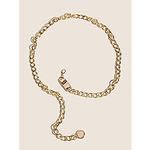 Verdusa Women's Chunky Waist Chain Belt Adjustable Body Link Gold one-size
