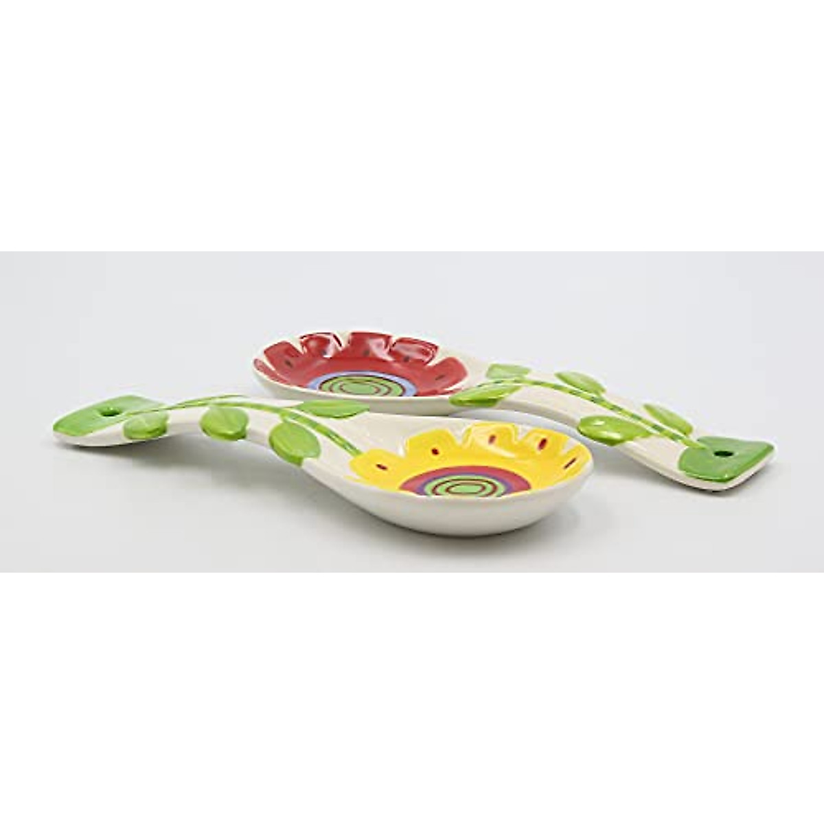 Appletree 9-1/4-Inch Ceramic Spoon rest, Set of 2