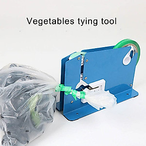 Stainless Steel Tape Bag Sealer with Trimmer, Supermarket Bag Sealing Machine, Plastic Bag Tape Tying Tool, Tape Tying Sealer for Fruit, Cookie, Bread, and Ground Meat Packaging