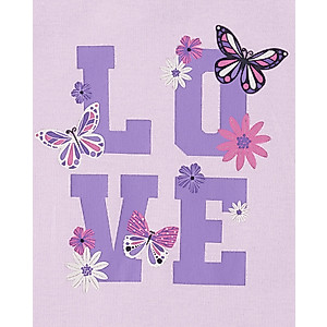 The Children's Place,and Toddler Long Sleeve Top and Pants Snug Fit 100% Cotton 2 Piece Pajama Set,LILAC HAZE,18-24 Monts