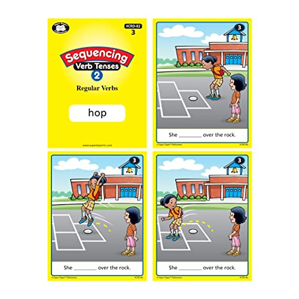 Super Duper Publications | Sequencing Regular and Irregular Verb Tenses Set 2 Fun Deck | Communication and Early Reader Skills Flash Cards | Educational Learning Materials for Children