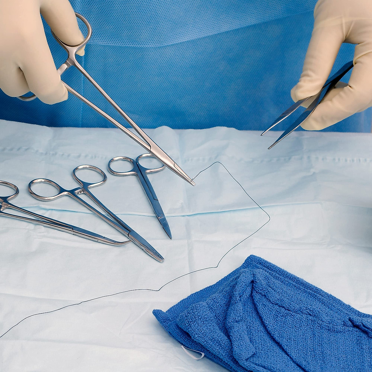 Complete Suture Practice Kit for Suture Training, Including Large Silicone Suture Pad with pre-Cut Wounds and Suture Tool kit (52 Pieces) Including Case, 3rd Generation Model. (Education Use Only)