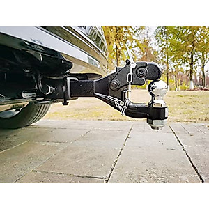 REYSUN 864186 8 Ton Pintle Hook 2 inch Pintle Hitch Receiver with 2 inch Trailer Ball