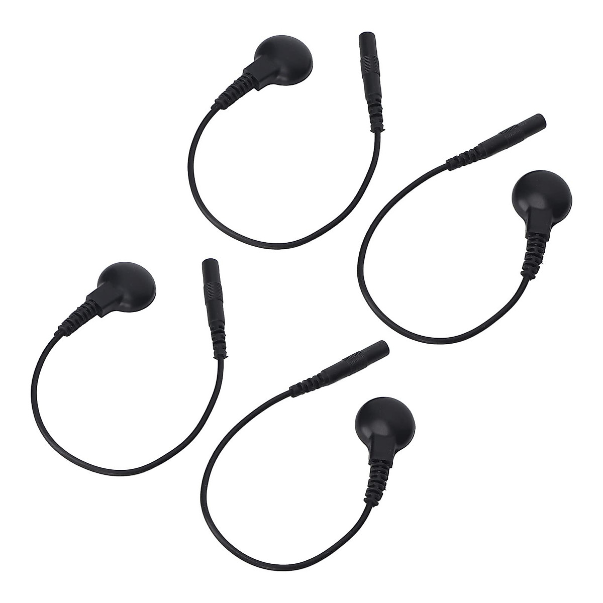 20PCS Electrode Wire - Button Type Short Copper Foil Wire - Electrode Wire Adapter for TENS Machine 5.9in Length