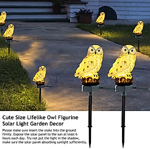 2 Packs White Owl Solar Lights Outdoor Garden Decorations Waterproof Solar Powered Landscape Lighting Owl Decor to Scare Birds Away Lawn Ornaments Yard Pathway Patio Decor