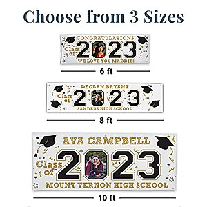 Let's Make Memories Personalized Graduation Banner - Year Of The Graduate Photo Banner - Class of 2023 - Customize with Name, Year, Photo, Message - 6ft