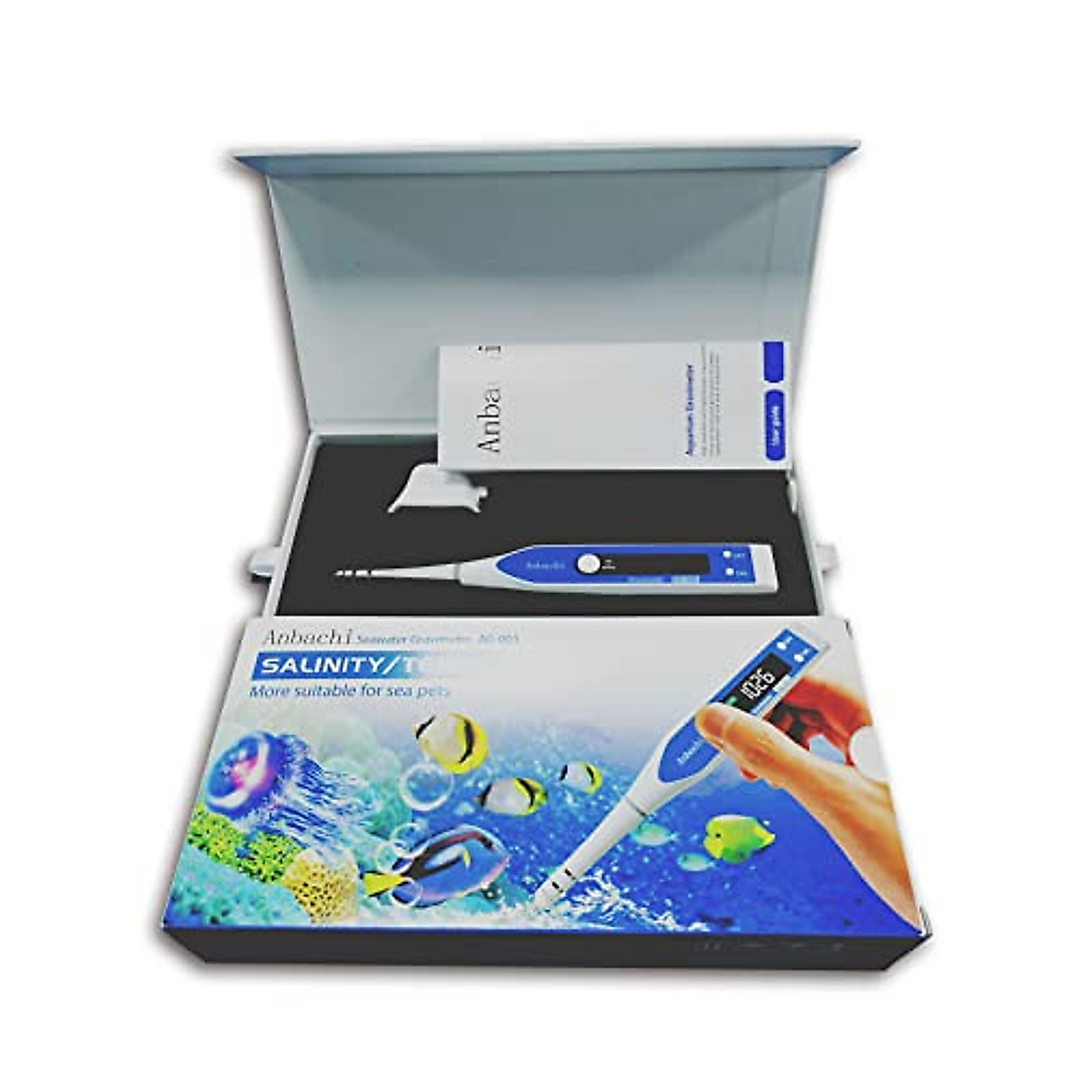 Saltwater Meter Salinity Meter Digital Water Tester Hydrometer Ideal for Hydroponics Aquarium Fish Pond Aquaculture High Accuracy Pen Type Meter Specific Gravity(SG) Salinity and Temperature 3 in 1