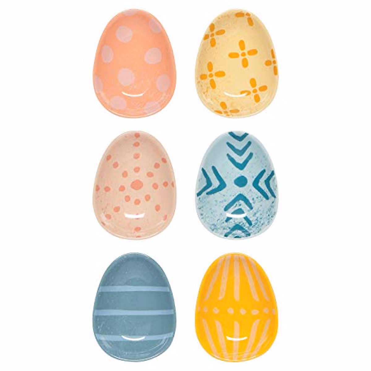 Now Designs Easter Egg Pinch Bowls, Multi Colored - 1 oz | Set of 6
