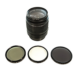 CamDesign 72MM Professional High Definition Lens Filter Accessory Kit for CANON (EF 35mm f/1.4L, EF 85mm f/1.2L II, EF 135mm f/2L), NIKON (85mm f/1.4, 18 200mm f/3.5 5.6G) Lenses - Includes HD Filter Kit (UV, CPL, ND4) + Tri-fold Velcro closure wallet sty