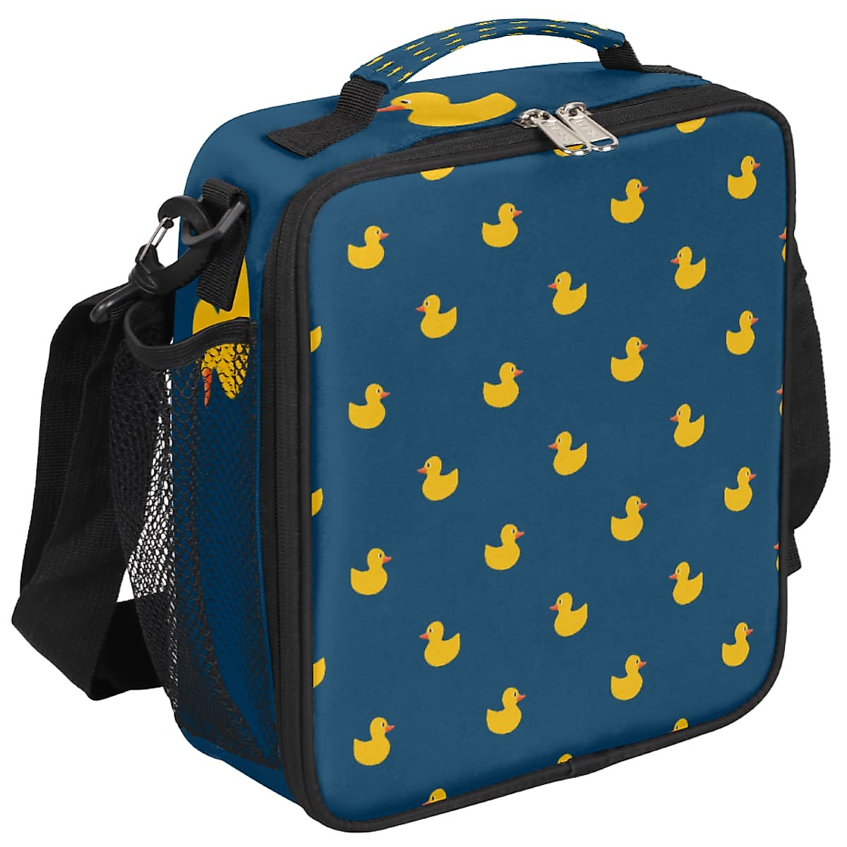 Rubber Ducky Insulated Lunch Bag Women Reusable Lunch Tote Bag for Men Adult Adjustable Shoulder Strap Cooler Lunch Box for Work Office Picnic Travel