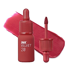 Peripera Ink the Velvet Lip Tint - High Pigment Color, Longwear, Weightless, Not Animal Tested, Gluten-Free, Paraben-Free (020 CLASSY PLUM ROSE)