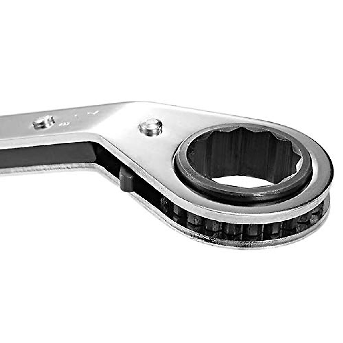 URREA Ratcheting Wrench - 1/2" x 9/16" Reversible Ratcheting Box-End Wrench with 15 Degree Offset & Nickel-Chrome Finish - 1183