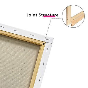 PHOENIX Stretched Canvas for Painting 11x14 Inch/7 Value Pack, 8 Oz Triple Primed 5/8 Inch Profile 100% Cotton White Blank Canvas, Artist Framed Canvas for Oil Acrylic & Pouring Art