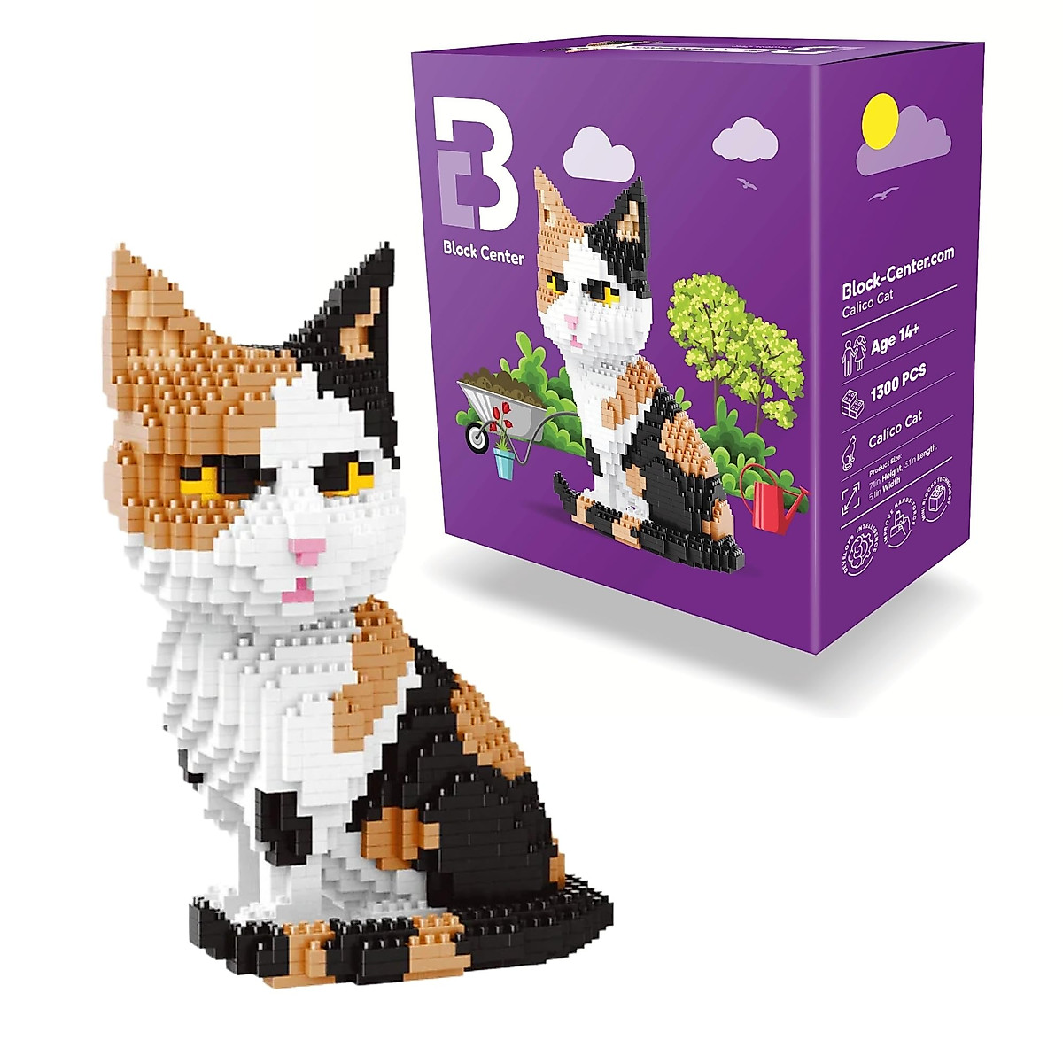 BLOCK CENTER Dachshund Dog 2024 Edition 3D Puzzle 2100 Pieces Building Blocks Set - Mini Block Gift Kit for Kids and Adults (Calico)