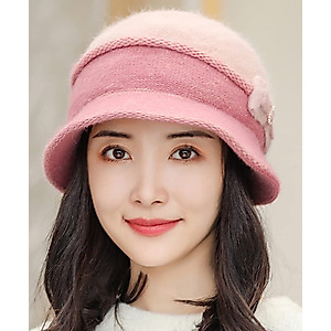 Hat and Scarf for Women, Women's Hat Scarf Set Warm Beanie Knitted Wool Hat Outdoor Cold Proof Scarf Hat Winter Hat Women