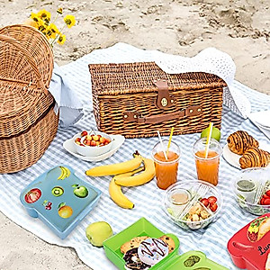 4Pcs Sandwich Containers for Lunch Boxes, Plastic Food Storage Sandwich Containers, 20 oz Toast Shape Sandwich Box, Reusable Sandwich Box for Meal Lunch Prep, BPA Free, Microwave & Dishwasher Safe