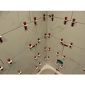 T-Lock - 100 red wedges PERFECT LEVEL MASTER - Professional Anti lippage Tile leveling system - (white T-Lock clips spacers not included and sold separately) by Tile Master