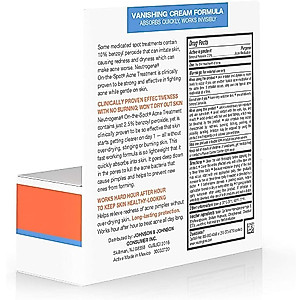 Neutrogena On-The-Spot Acne Spot Treatment with 2.5% Benzoyl Peroxide Acne Treatment Medicine to Treat Face Acne, Gentle Benzoyl Peroxide Pimple Gel for Acne Prone Skin,.75 oz (Pack of 2)