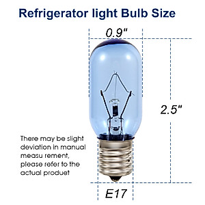 Txdiyifu T8 40W Refrigerator Light Bulb 241552802 297048600 Replacement for Whirlpool KitchenAid Electrolx Kenmore Frigidaire Light Bulb (2 Packs)