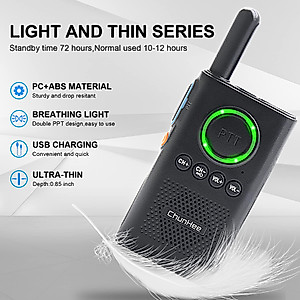 ChunHee Intercoms Wireless for Home-Home Intercom for Elderly-Business Intercom System Room to Room Communication 1.5 Miles Long Range 16 Channel Intercom System for Office/Camping/Hiking/Vacation