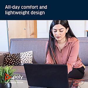 Plantronics Blackwire C3210 Headset Noise Cancelling Soundguard and Flexible Microphone Arm - Black