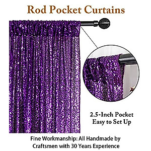 Sequin Backdrop Curtain 5FTx7FT Purple Sequin Photo Booth Backdrop Window Curtain DIY Wedding Backdrop Purple Shimmer Backdrop Baby Shower Backdrop Grad Party Birthday