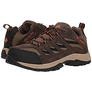 Columbia Mens Crestwood Hiking Shoe Breathable, High-Traction Grip, Camo Brown, Heatwave, 12 US