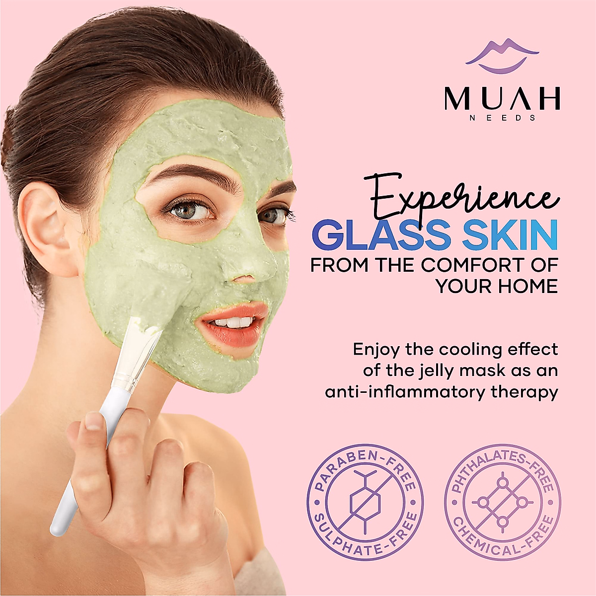 Jelly Face Mask for Facials Professional - Hydrating, Nourishing & Soothing Gel Face Mask for Dry Skin - Helps Reduce Wrinkles, Fine Lines & Minimize Pores - 10 Treatment Jelly Mask