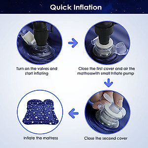 HOPERAN SUV Air Mattress Camping Bed, Inflatable Car Mattress Air Bed Back Seat with Two Pillow, Portable Sleeping Pad for Home, Outdoor and Travel