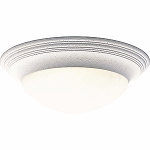 Progress Lighting P3697-30 Alabaster Glass Close-to-Ceiling, 16-5/8-Inch Diameter x 5-1/2-Inch Height, White