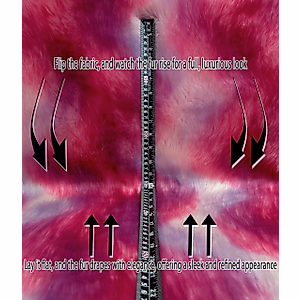 Faux Fur Fabric Shaggy 1.5inch Long Soft Plush (Rainbow Pink Wave) 58" Wide Sold by The Continuous Yard - DIY Projects, Craft Supply, Costume, Decoration, Upholstery, Fur Suits, Furry Paws and Tails