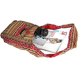 Tribe Azure Red Hobo Messenger Shoulder Bag Large Roomy School Sling Travel Camping Beach Cross body