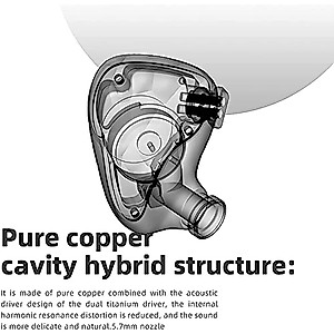 Ikko OH10 in-Ear Monitor, Detachable Design in-Ear Headphone/Earphone,10mm Dynamic Drive + Knowles 33518 Balanced Drive Dual Hybrid