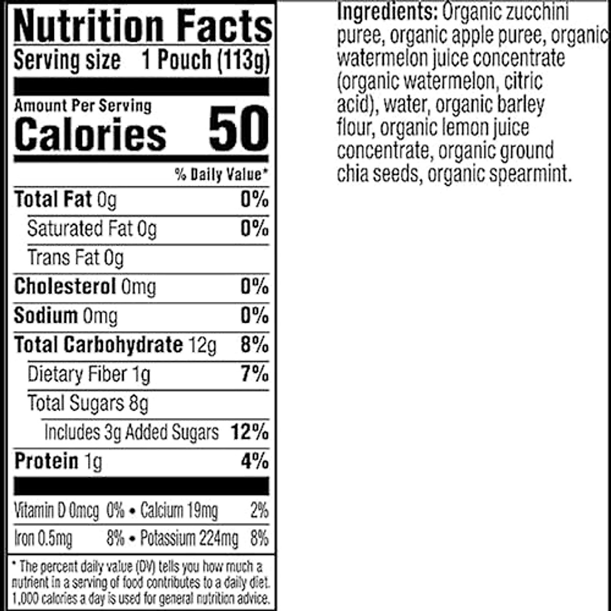 Plum Organics Mighty Veggie Organic Toddler Food - Zucchini, Apple, Watermelon, and Barley - 4 oz Pouch (Pack of 6) - Organic Vegetable Toddler Food Pouch