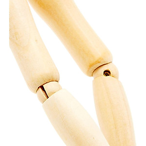 Bright Creations 2 Pack Posable Figure Wooden Mannequin for Drawing, 12-Inch Poseable Art Mannequin Figures, Wood Human Model for Drawings and Paintings, Drawing Mannequins with Base