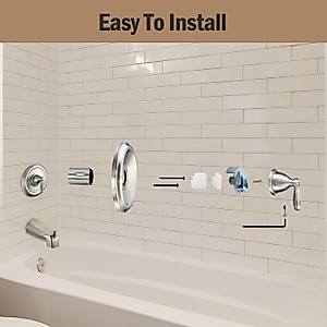 Replacement for Moen T2151BN Brantford Posi-Temp Valve Trim Kit, Pressure Balancing Tub and Shower Lever Handle，Brushed Nickel