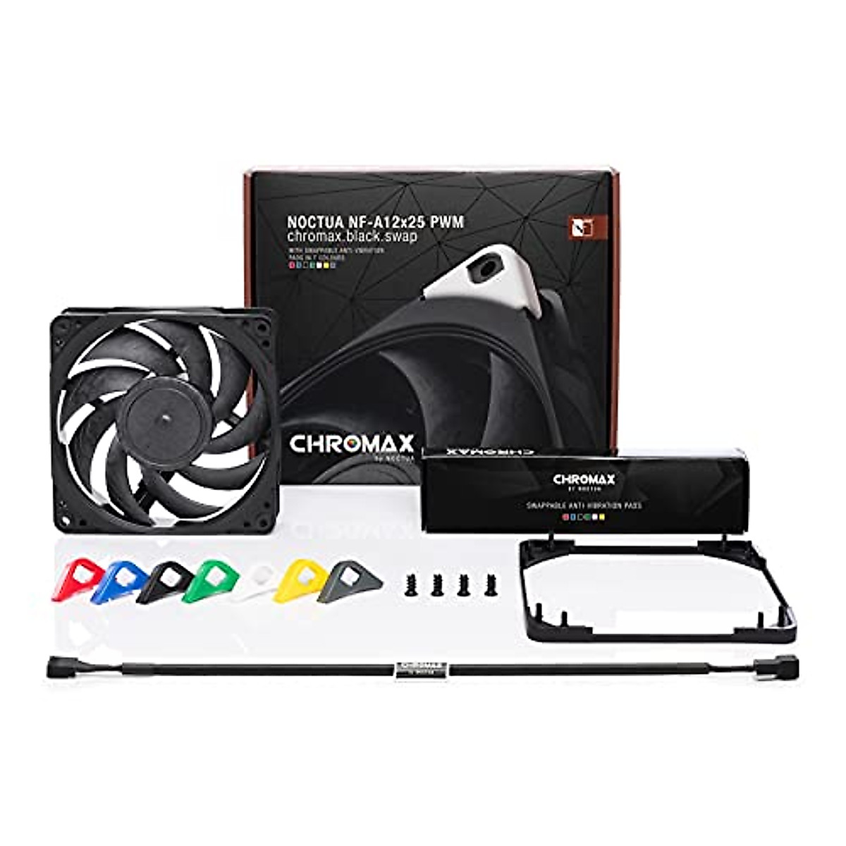 Noctua NF-A12x25 PWM chromax.Black.swap, Premium Quiet Fan, 4-Pin (120mm, Black)