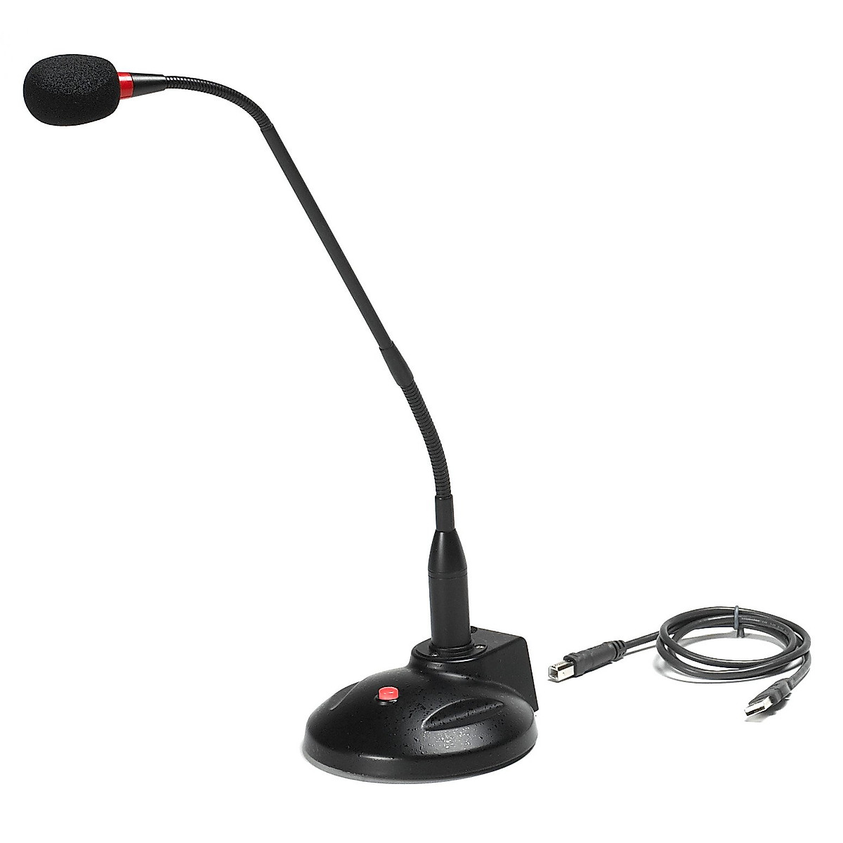 Sound Tech GN-USB-2 18 Inch Professional Uni-Direction Noise Canceling Gooseneck Stereo Microphone with 10 FT USB Cord