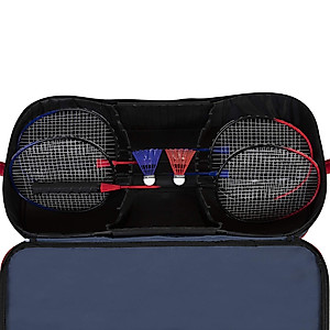 Triumph Sports Patriotic Portable Badminton Set with Freestanding Base Sets Up on Any Surface in Seconds – No Tools or Stakes Required, Multi