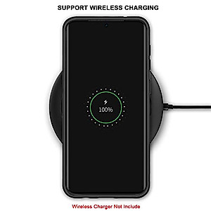 TENDLIN Compatible with Samsung Galaxy S21 Ultra Case Wood Grain with Carbon Fiber Texture Design Leather Hybrid Case (Black)