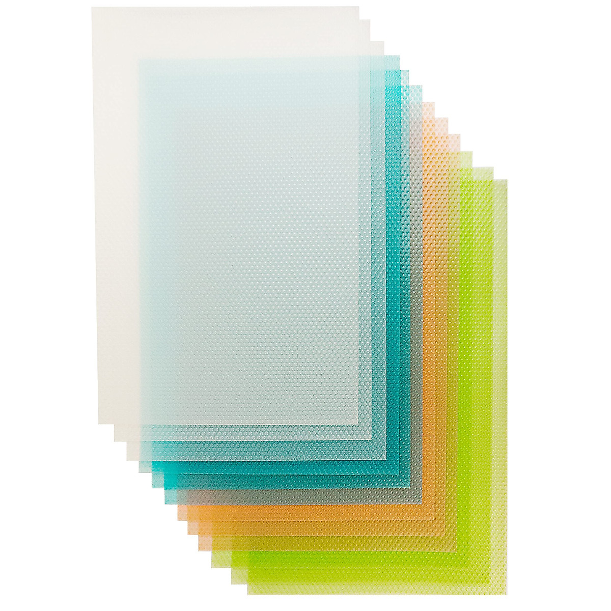 Refrigerator Liners, 12 Pcs Shelf Liners for Kitchen Cabinets, Washable Fridge Liner, Plastic Kitchen Drawer Liner