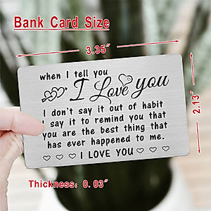 When I Tell You I Love You Gifts for Him Men, Mini Love Note Card, Happy Graduation Birthday Present, Long Distance Relationship