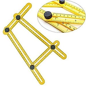 RameyStore Multi Function Ultimate Tile Four-Sided Ruler Flooring Working Template Measuring Instrument Tool