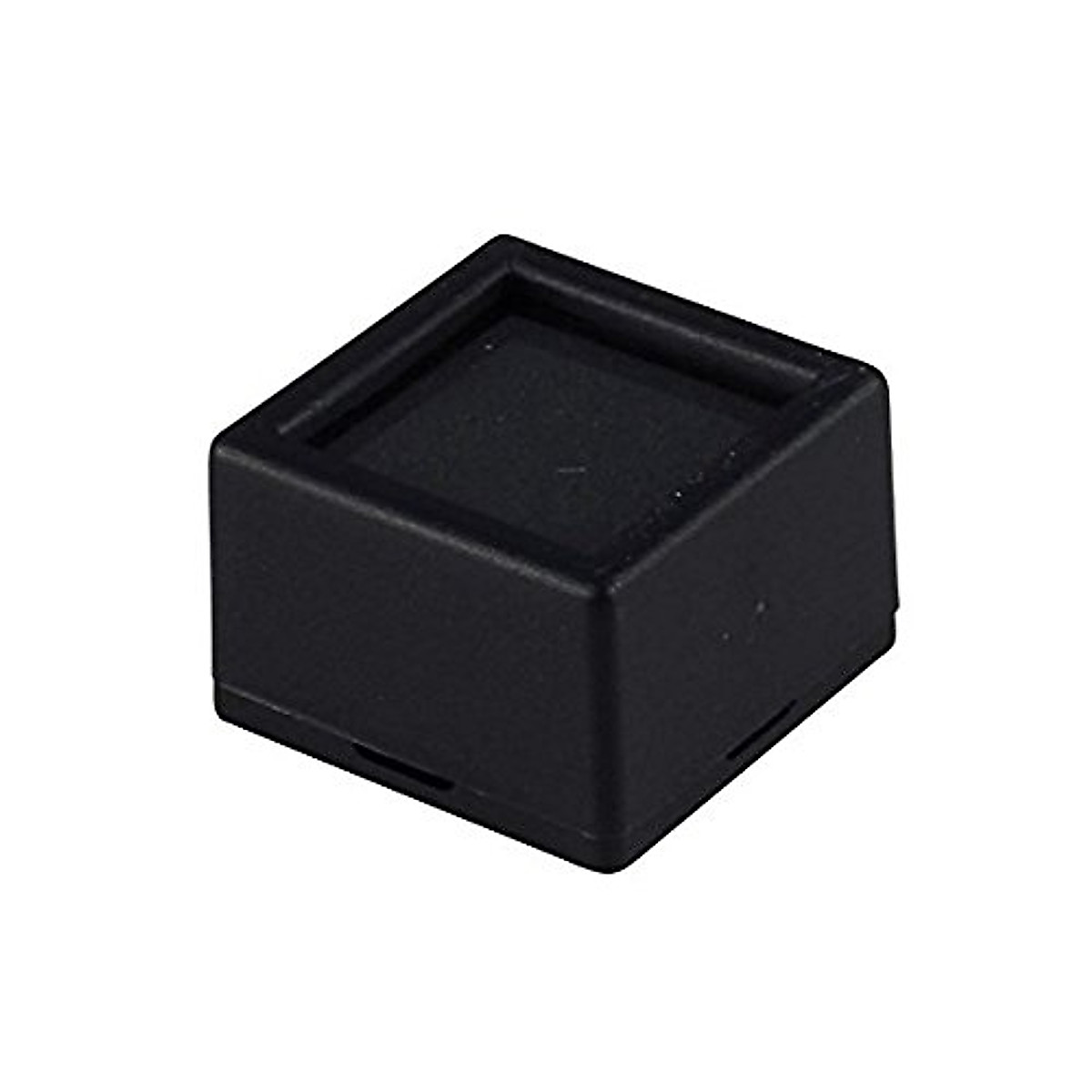 12 Gem Jars - Black Square Glass Top with 2-Sided Foam Insert Gemstones Jewelry Display