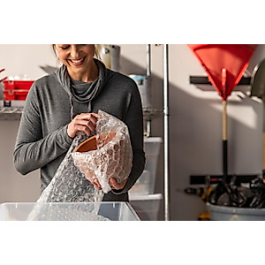 Duck Max Strength Bubble Cushioning Wrap for Moving & Shipping, 60 FT Large Bubble Packing Wrap, Heavy Duty Protection for Mailing & Packaging Boxes, Clear Bubble Roll Supplies Perforated Every 12 IN