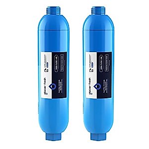 GLACIER FRESH Garden Hose End Pre-Filter for Swimming Pool, Hot Tubs, Spa, Inflatable Pool, Ponds, Greatly Reduces Bad Taste, Odors, Chlorin and Sediment, up to 8,000 Gallons, 2 Pack