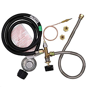 Meter Star Propane Fire Pit/Fireplace Parts Gas Control Valve System Regulator Valve with Hose